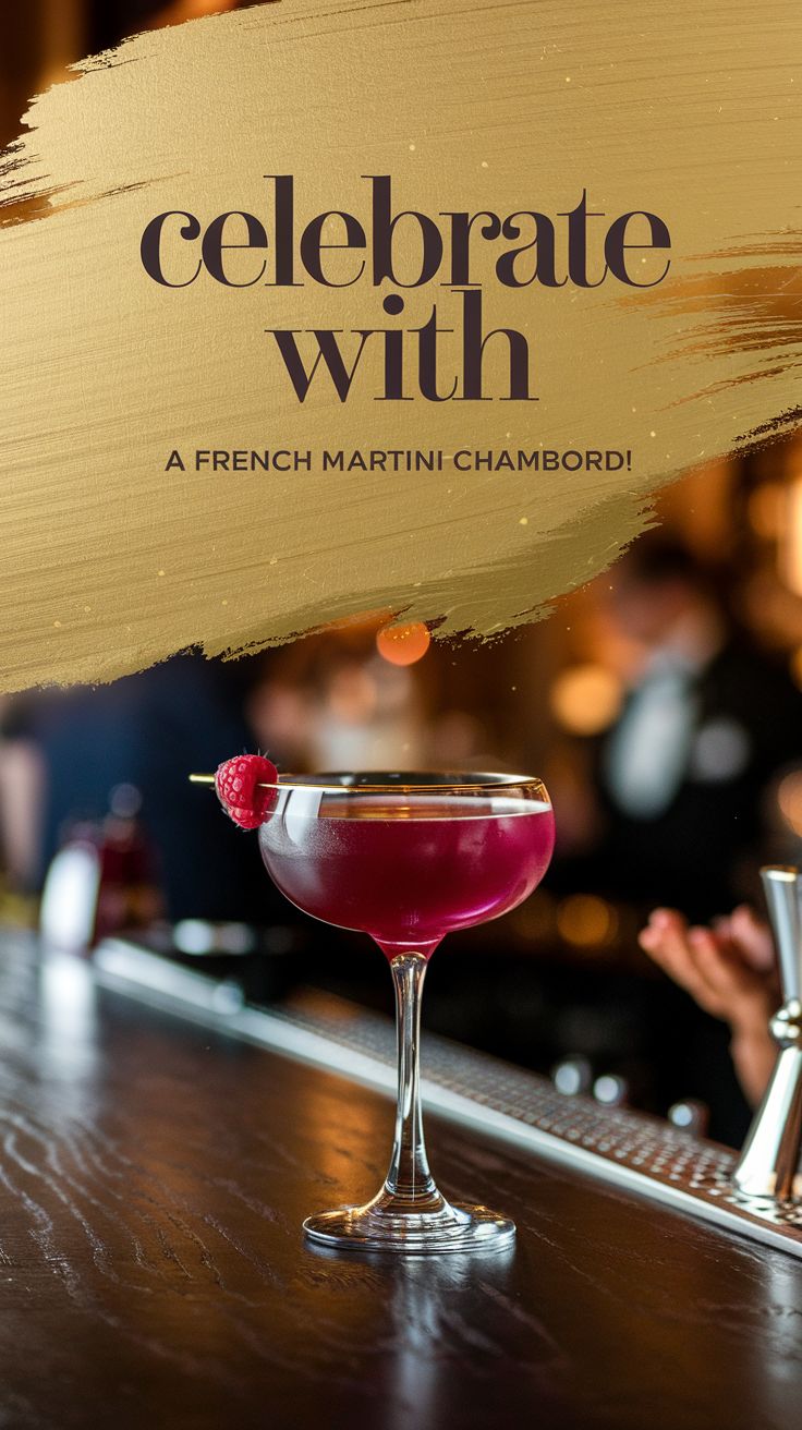 French Martini Chambord Cocktail Recipe - Feast Flick