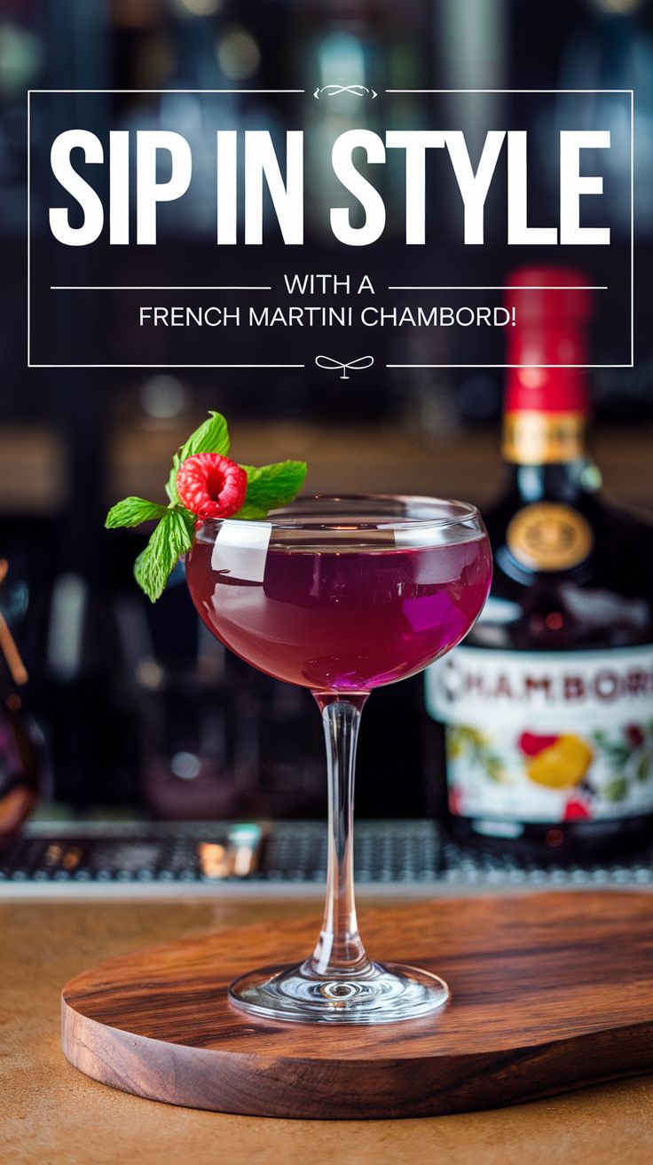 French Martini Chambord Cocktail Recipe - Feast Flick