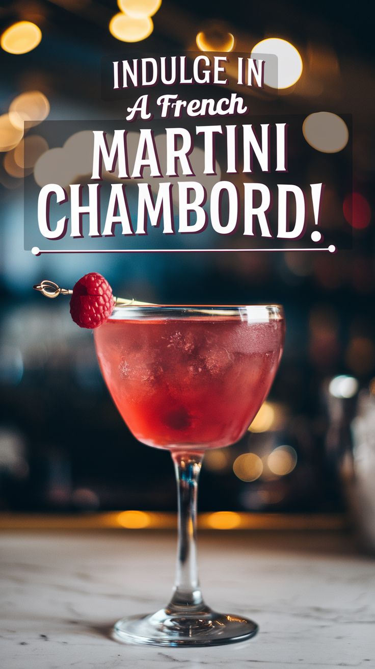 French Martini Chambord Cocktail Recipe - Feast Flick