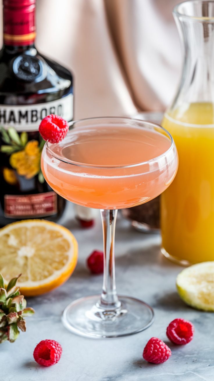 French Martini Chambord Cocktail Recipe - Feast Flick